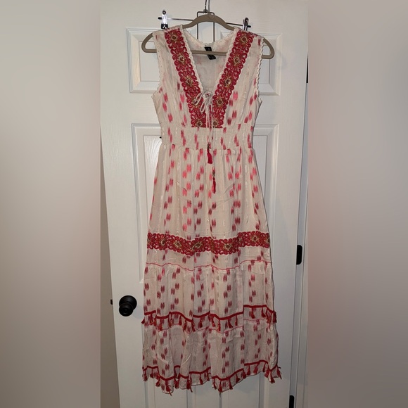 Me 2 Magic | Dresses | Boutique Womens Embroidered Sleeveless Dress Red ...